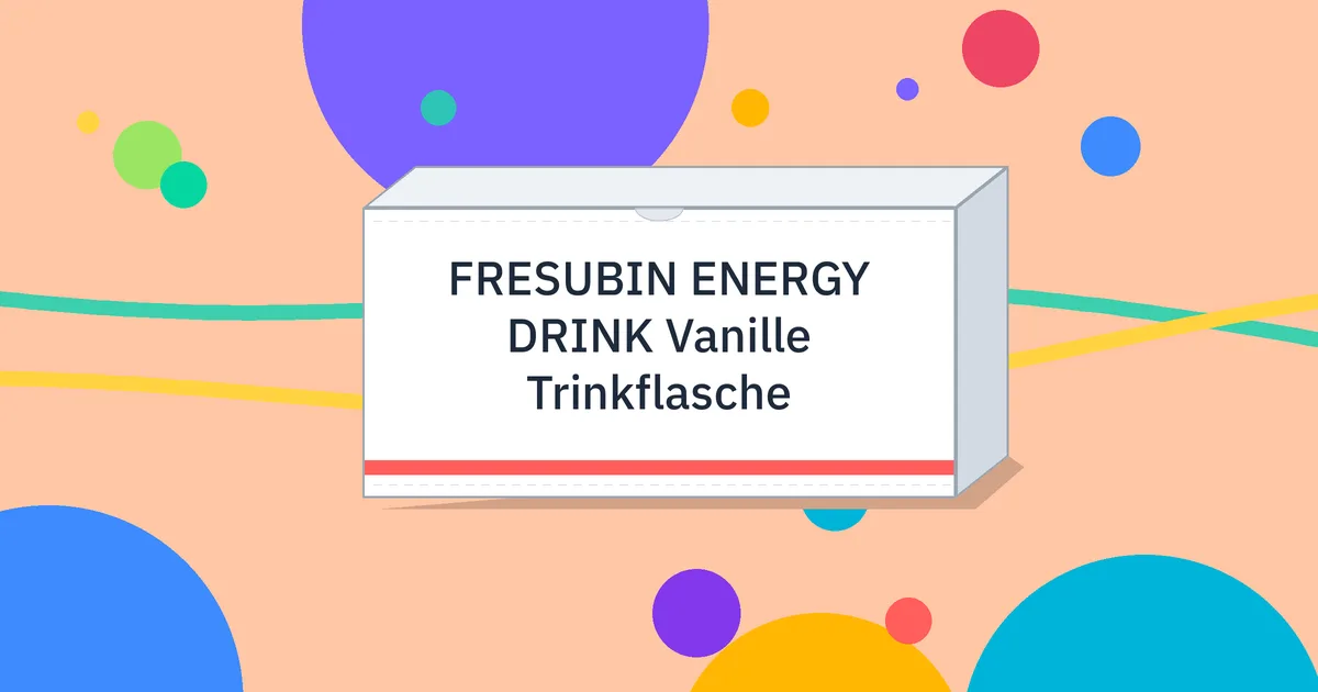 Symbolbild: Packung mit der Aufschrift FRESUBIN ENERGY DRINK Vanille Trinkflasche (PZN 19372773) – Verfügbarkeit und Bezug in Apotheken in Frankfurt am Main