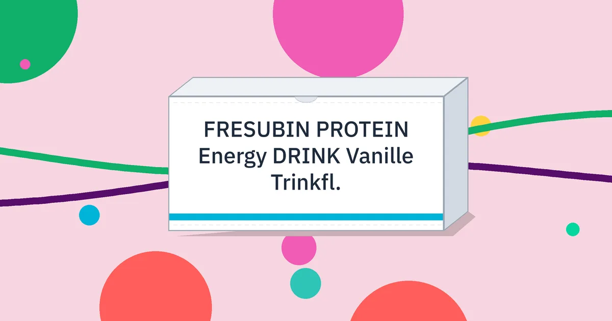 Symbolbild: Packung mit der Aufschrift FRESUBIN PROTEIN Energy DRINK Vanille Trinkfl. (PZN 20191396) – Verfügbarkeit und Bezug in Apotheken in Frankfurt am Main