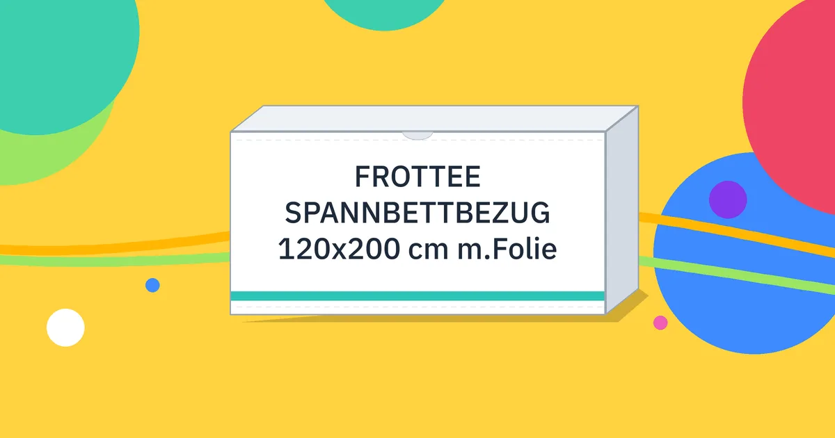 Symbolbild: Packung mit der Aufschrift FROTTEE SPANNBETTBEZUG 120x200 cm m.Folie (PZN 01355751) – Verfügbarkeit und Bezug in Apotheken in Frankfurt am Main