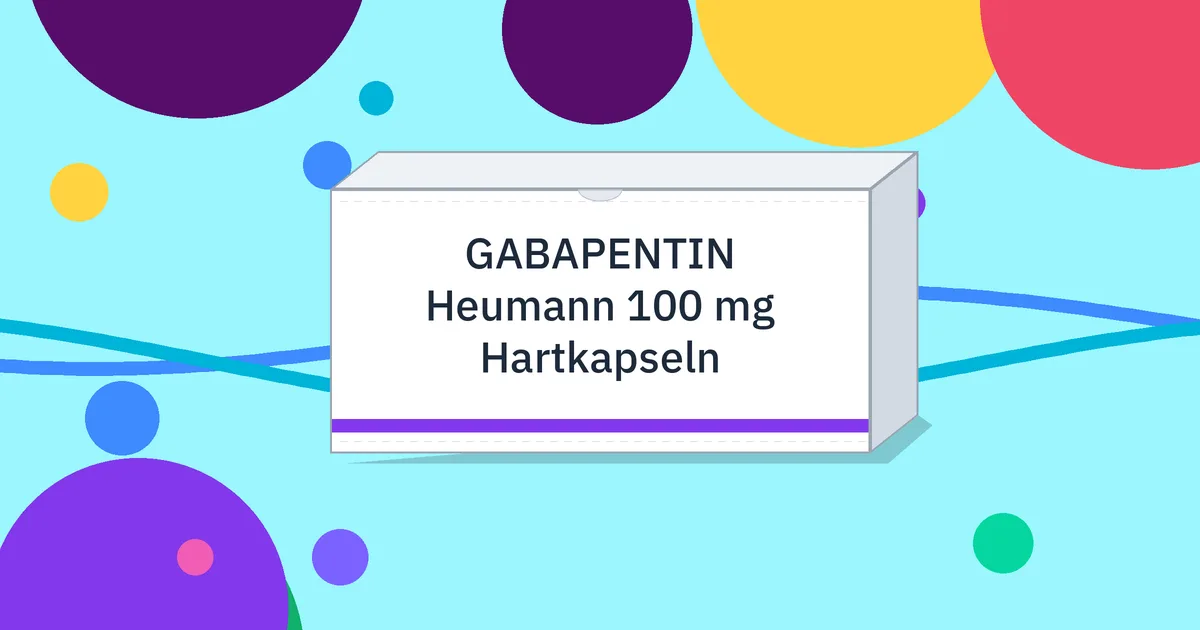 Symbolbild: Packung mit der Aufschrift GABAPENTIN Heumann 100 mg Hartkapseln (PZN 09295095) – Verfügbarkeit und Bezug in Apotheken in Frankfurt am Main