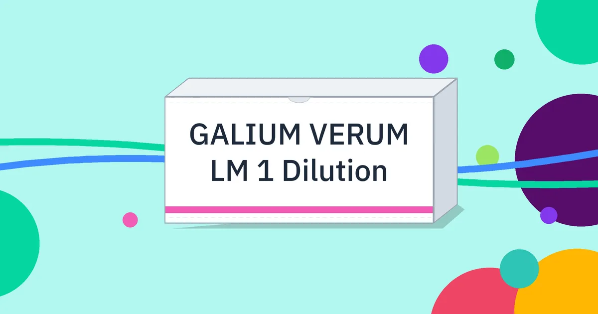 Symbolbild: Packung mit der Aufschrift GALIUM VERUM LM 1 Dilution (PZN 13497456) – Verfügbarkeit und Bezug in Apotheken in Frankfurt am Main