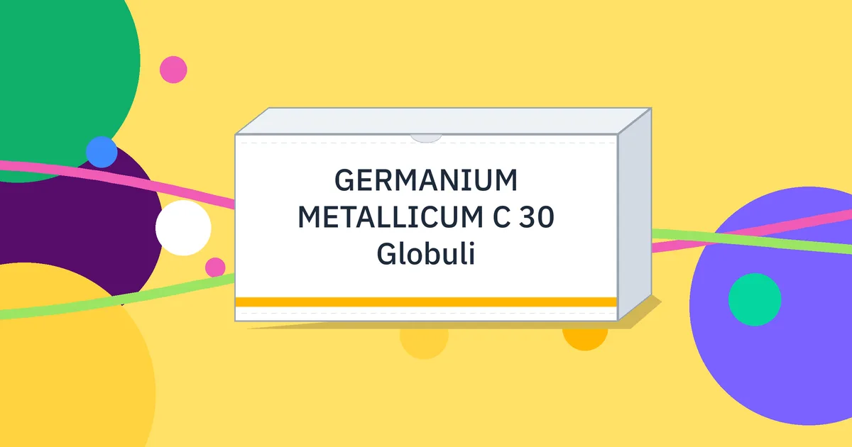 Symbolbild: Packung mit der Aufschrift GERMANIUM METALLICUM C 30 Globuli (PZN 16691319) – Verfügbarkeit und Bezug in Apotheken in Frankfurt am Main