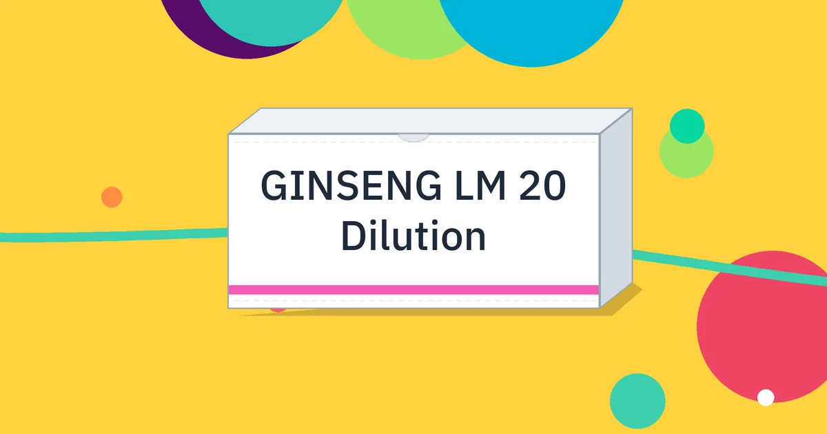Symbolbild: Packung mit der Aufschrift GINSENG LM 20 Dilution (PZN 12878624) – Verfügbarkeit und Bezug in Apotheken in Frankfurt am Main