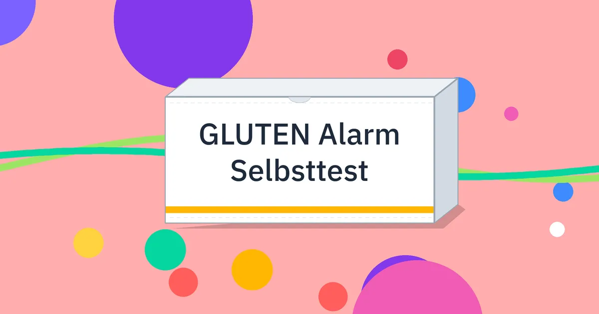 Symbolbild: Packung mit der Aufschrift GLUTEN Alarm Selbsttest (PZN 19371377) – Verfügbarkeit und Bezug in Apotheken in Frankfurt am Main