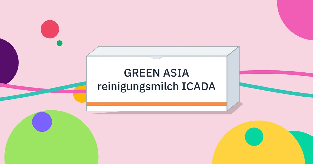 Symbolbild: Packung mit der Aufschrift GREEN ASIA reinigungsmilch ICADA (PZN 17292308) – Verfügbarkeit und Bezug in Apotheken in Frankfurt am Main