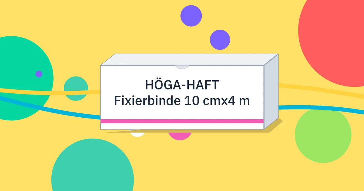 Symbolbild: Packung mit der Aufschrift HÖGA-HAFT Fixierbinde 10 cmx4 m (PZN 04401090) – Verfügbarkeit und Bezug in Apotheken in Frankfurt am Main