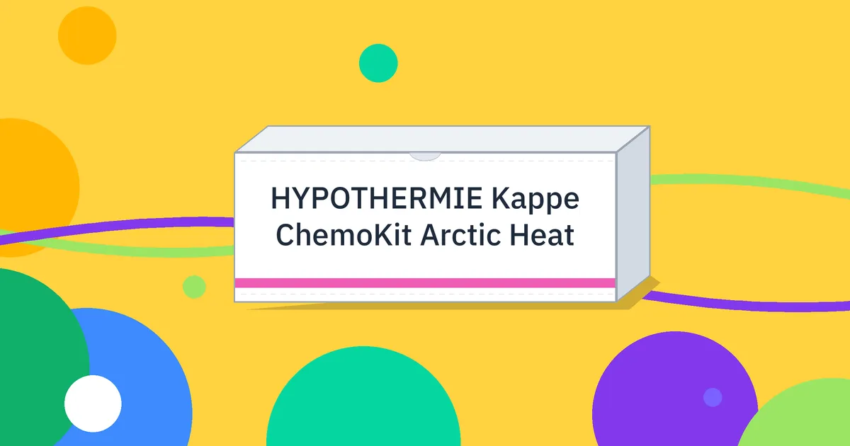 Symbolbild: Packung mit der Aufschrift HYPOTHERMIE Kappe ChemoKit Arctic Heat (PZN 20392261) – Verfügbarkeit und Bezug in Apotheken in Frankfurt am Main