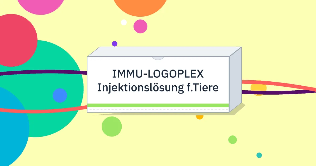 Symbolbild: Packung mit der Aufschrift IMMU-LOGOPLEX Injektionslösung f.Tiere (PZN 17969188) – Verfügbarkeit und Bezug in Apotheken in Frankfurt am Main