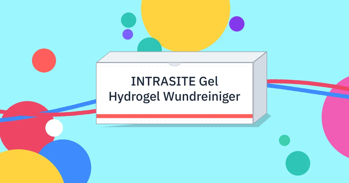 Symbolbild: Packung mit der Aufschrift INTRASITE Gel Hydrogel Wundreiniger (PZN 17616082) – Verfügbarkeit und Bezug in Apotheken in Frankfurt am Main