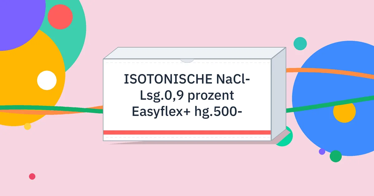 Symbolbild: Packung mit der Aufschrift ISOTONISCHE NaCl-Lsg.0,9 prozent Easyflex+ hg.500- (PZN 06918963) – Verfügbarkeit und Bezug in Apotheken in Frankfurt am Main