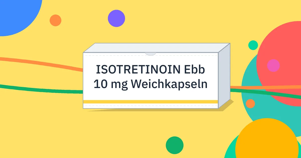 Symbolbild: Packung mit der Aufschrift ISOTRETINOIN Ebb 10 mg Weichkapseln (PZN 19979297) – Verfügbarkeit und Bezug in Apotheken in Frankfurt am Main