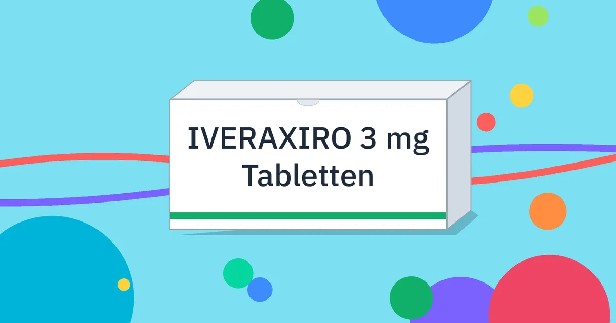 Symbolbild: Packung mit der Aufschrift IVERAXIRO 3 mg Tabletten (PZN 19994902) – Verfügbarkeit und Bezug in Apotheken in Frankfurt am Main