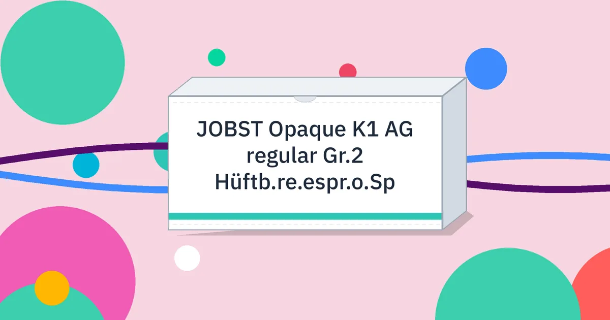 Symbolbild: Packung mit der Aufschrift JOBST Opaque K1 AG regular Gr.2 Hüftb.re.espr.o.Sp (PZN 16272657) – Verfügbarkeit und Bezug in Apotheken in Frankfurt am Main