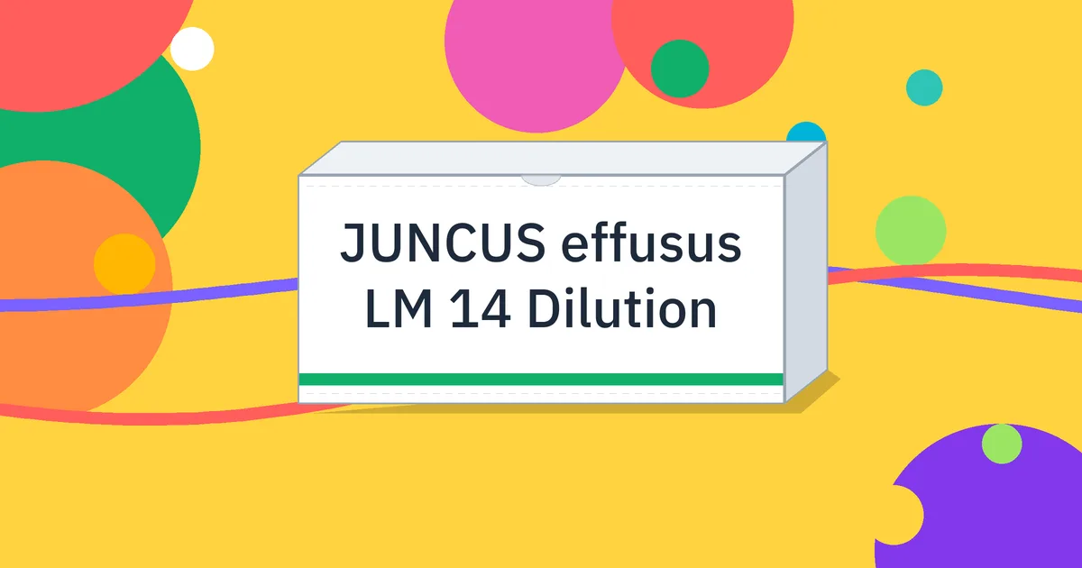 Symbolbild: Packung mit der Aufschrift JUNCUS effusus LM 14 Dilution (PZN 13564170) – Verfügbarkeit und Bezug in Apotheken in Frankfurt am Main