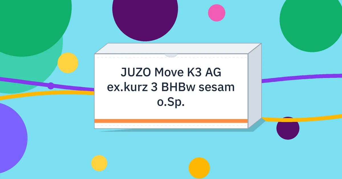 Symbolbild: Packung mit der Aufschrift JUZO Move K3 AG ex.kurz 3 BHBw sesam o.Sp. (PZN 18585840) – Verfügbarkeit und Bezug in Apotheken in Frankfurt am Main