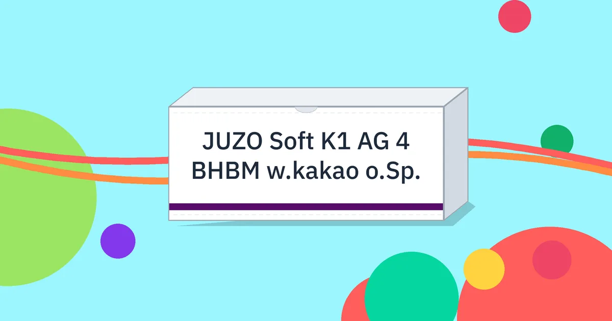 Symbolbild: Packung mit der Aufschrift JUZO Soft K1 AG 4 BHBM w.kakao o.Sp. (PZN 14865229) – Verfügbarkeit und Bezug in Apotheken in Frankfurt am Main