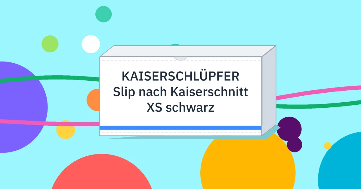 Symbolbild: Packung mit der Aufschrift KAISERSCHLÜPFER Slip nach Kaiserschnitt XS schwarz (PZN 16127501) – Verfügbarkeit und Bezug in Apotheken in Frankfurt am Main