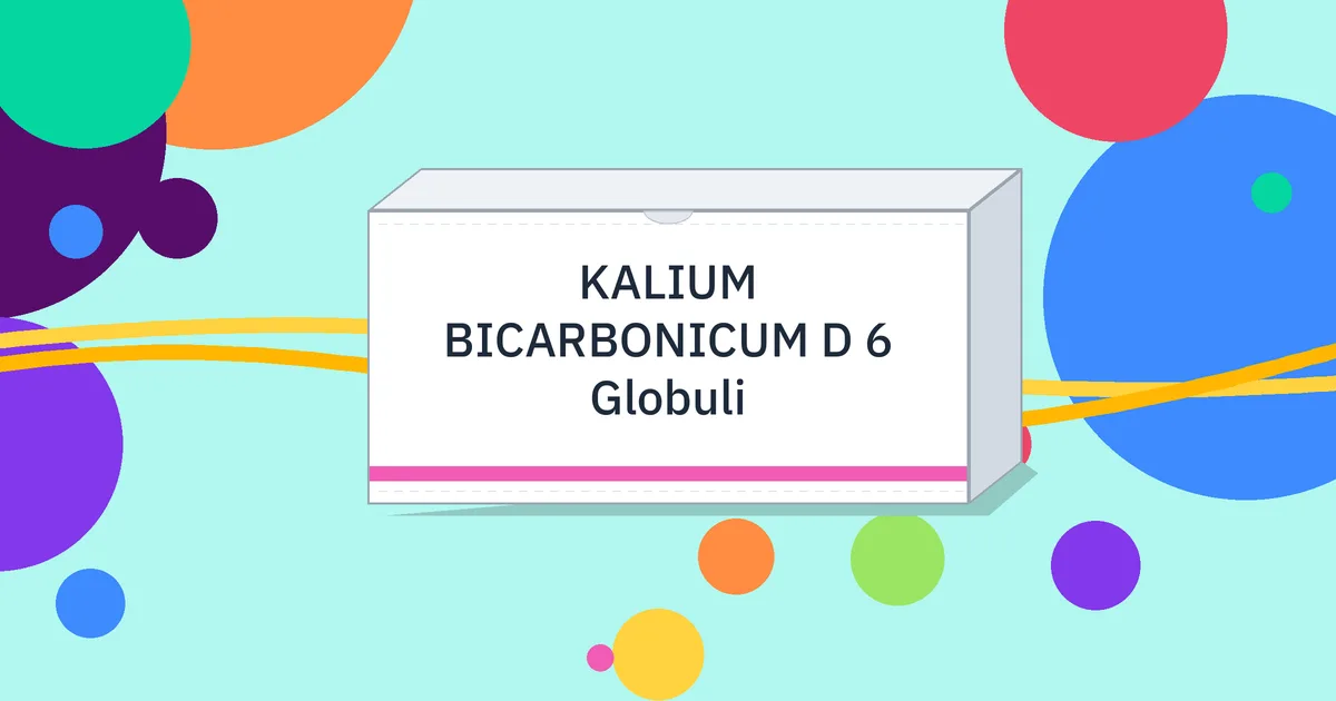 Symbolbild: Packung mit der Aufschrift KALIUM BICARBONICUM D 6 Globuli (PZN 07457501) – Verfügbarkeit und Bezug in Apotheken in Frankfurt am Main