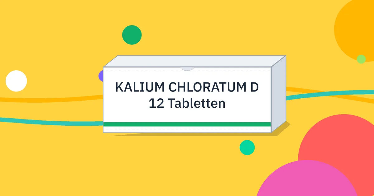 Symbolbild: Packung mit der Aufschrift KALIUM CHLORATUM D 12 Tabletten (PZN 02632276) – Verfügbarkeit und Bezug in Apotheken in Frankfurt am Main