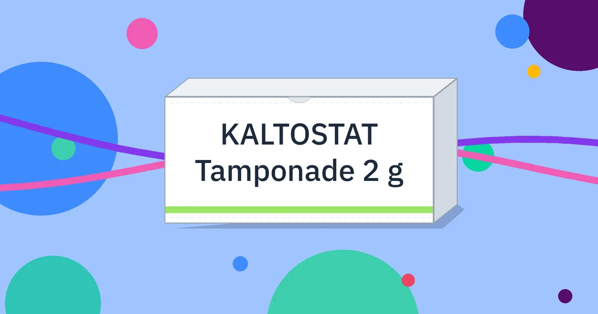 Symbolbild: Packung mit der Aufschrift KALTOSTAT Tamponade 2 g (PZN 19445584) – Verfügbarkeit und Bezug in Apotheken in Frankfurt am Main