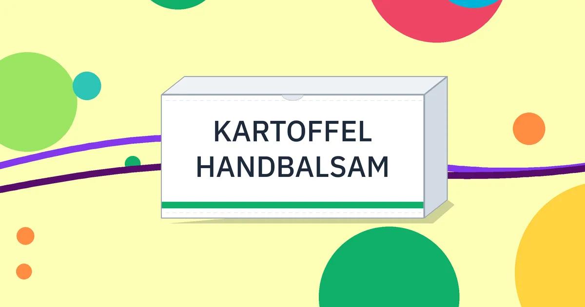 Symbolbild: Packung mit der Aufschrift KARTOFFEL HANDBALSAM (PZN 10025886) – Verfügbarkeit und Bezug in Apotheken in Frankfurt am Main
