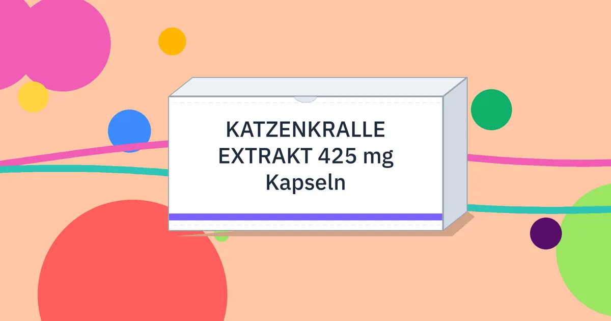 Symbolbild: Packung mit der Aufschrift KATZENKRALLE EXTRAKT 425 mg Kapseln (PZN 18216404) – Verfügbarkeit und Bezug in Apotheken in Frankfurt am Main