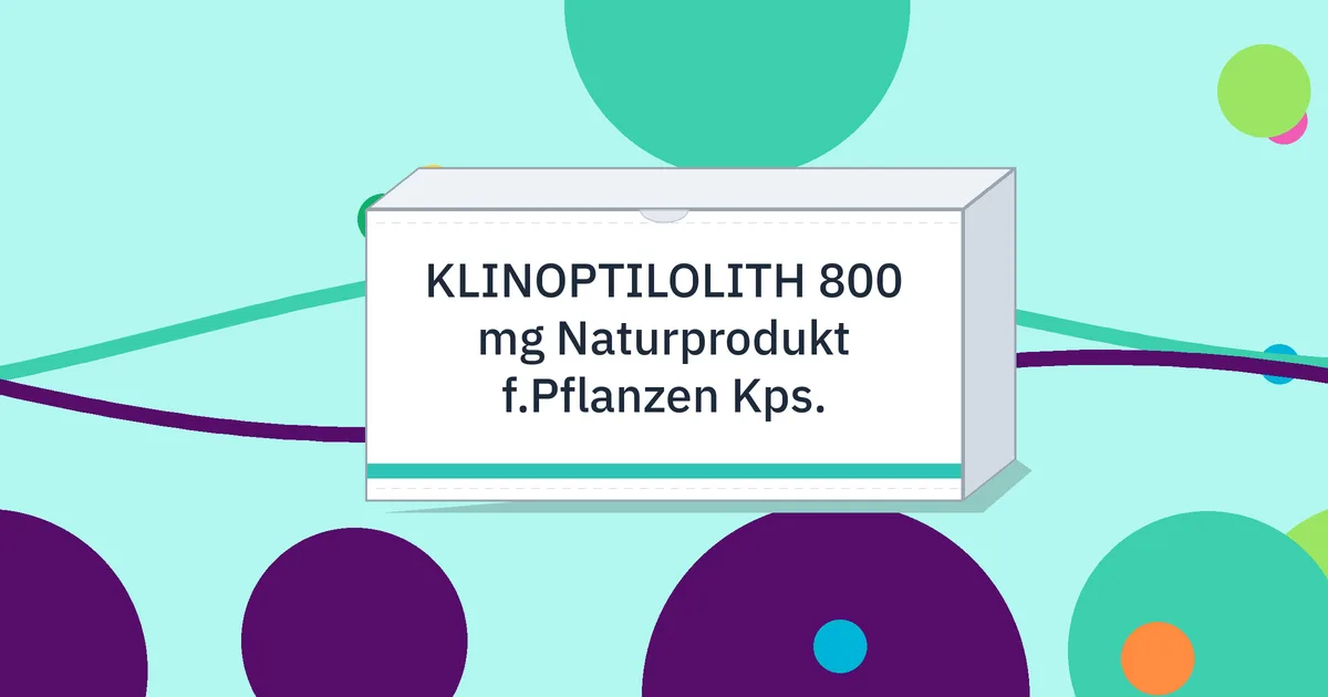Symbolbild: Packung mit der Aufschrift KLINOPTILOLITH 800 mg Naturprodukt f.Pflanzen Kps. (PZN 15737433) – Verfügbarkeit und Bezug in Apotheken in Frankfurt am Main