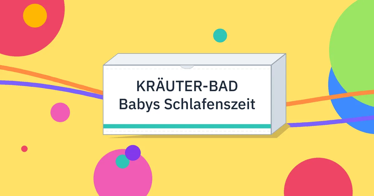 Symbolbild: Packung mit der Aufschrift KRÄUTER-BAD Babys Schlafenszeit (PZN 19462849) – Verfügbarkeit und Bezug in Apotheken in Frankfurt am Main