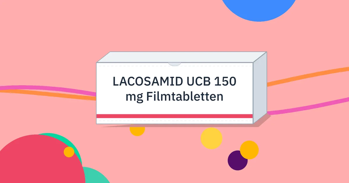 Symbolbild: Packung mit der Aufschrift LACOSAMID UCB 150 mg Filmtabletten (PZN 19150498) – Verfügbarkeit und Bezug in Apotheken in Frankfurt am Main