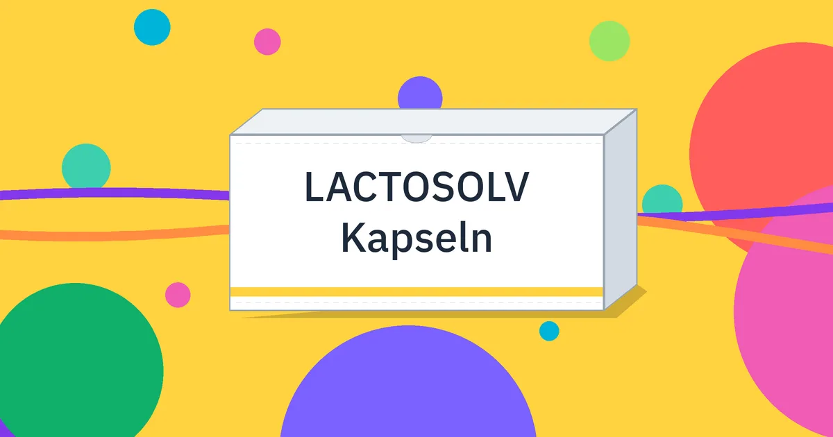 Symbolbild: Packung mit der Aufschrift LACTOSOLV Kapseln (PZN 10731791) – Verfügbarkeit und Bezug in Apotheken in Frankfurt am Main