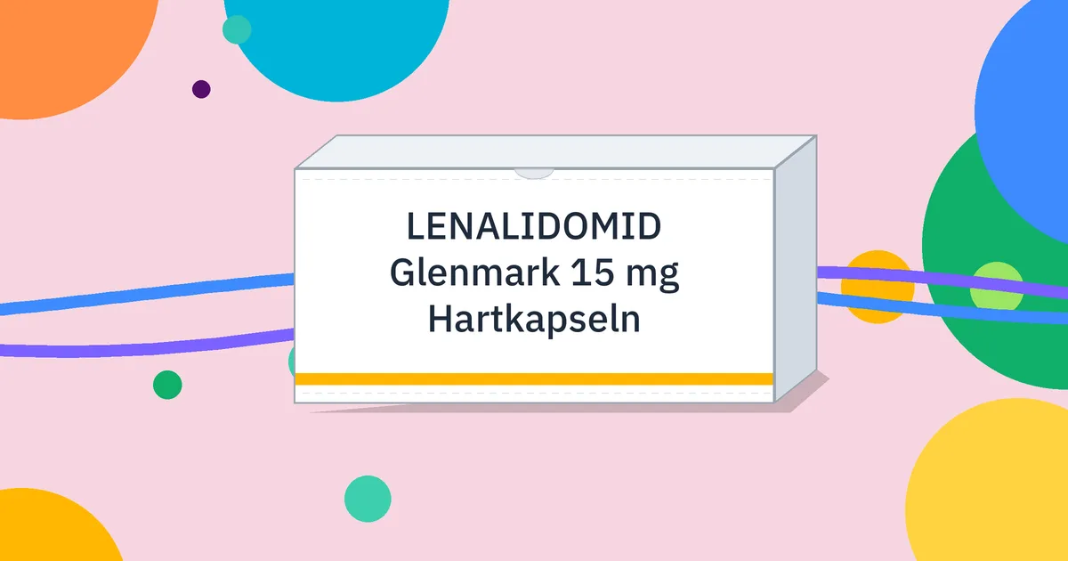Symbolbild: Packung mit der Aufschrift LENALIDOMID Glenmark 15 mg Hartkapseln (PZN 17297990) – Verfügbarkeit und Bezug in Apotheken in Frankfurt am Main