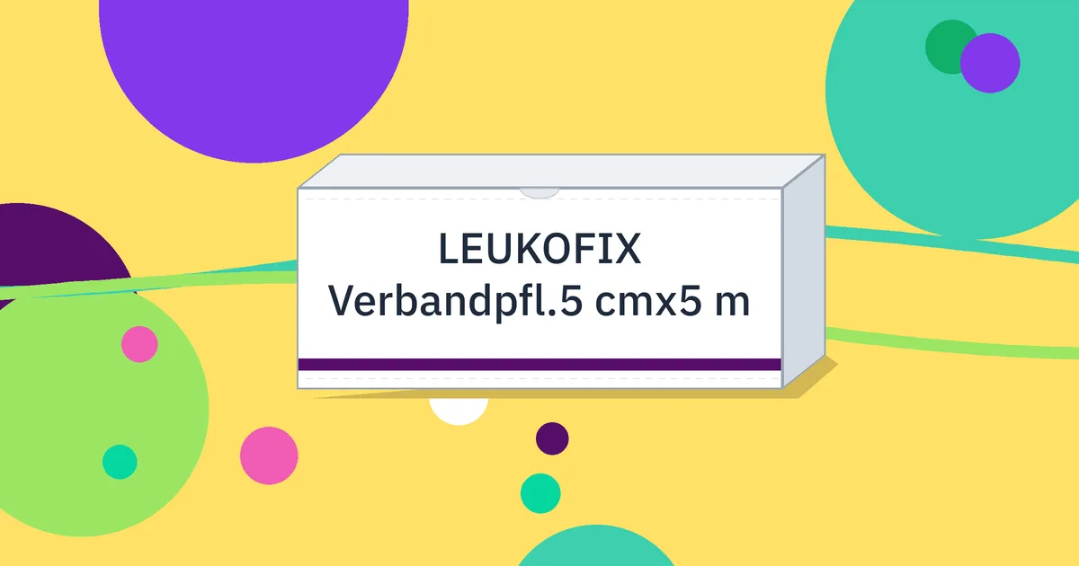Symbolbild: Packung mit der Aufschrift LEUKOFIX Verbandpfl.5 cmx5 m (PZN 04593391) – Verfügbarkeit und Bezug in Apotheken in Frankfurt am Main