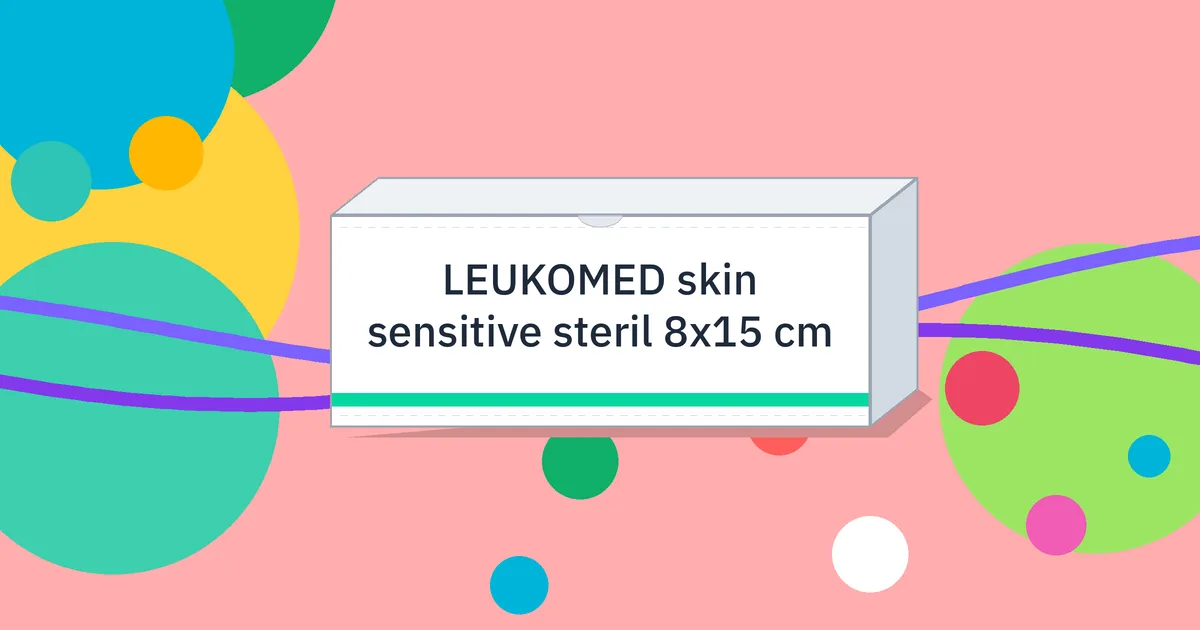 Symbolbild: Packung mit der Aufschrift LEUKOMED skin sensitive steril 8x15 cm (PZN 18730064) – Verfügbarkeit und Bezug in Apotheken in Frankfurt am Main