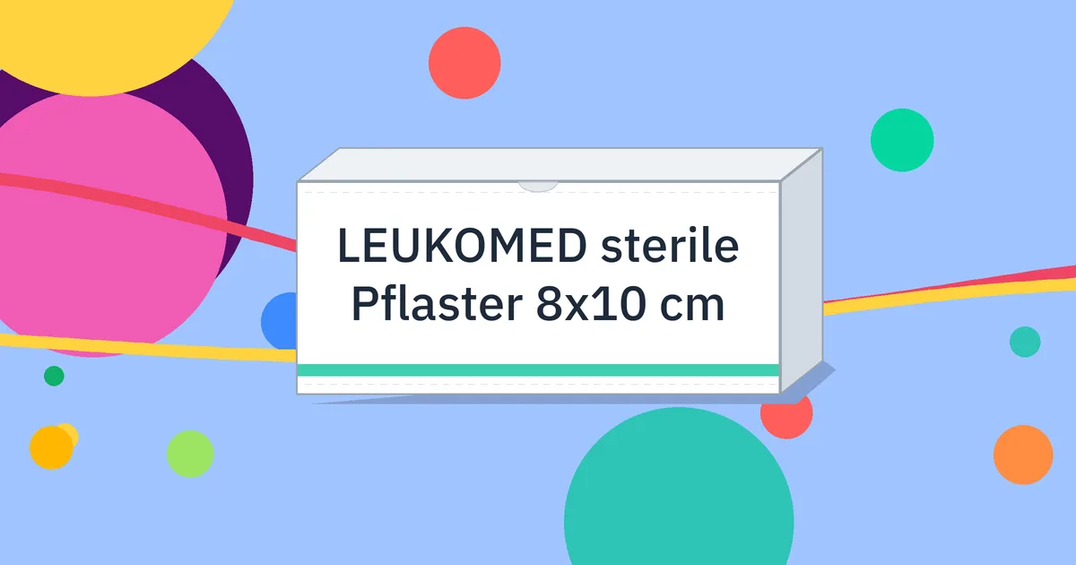Symbolbild: Packung mit der Aufschrift LEUKOMED sterile Pflaster 8x10 cm (PZN 16799198) – Verfügbarkeit und Bezug in Apotheken in Frankfurt am Main
