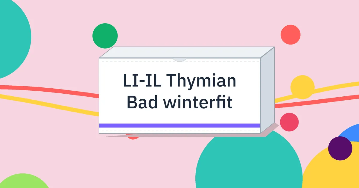 Symbolbild: Packung mit der Aufschrift LI-IL Thymian Bad winterfit (PZN 09703045) – Verfügbarkeit und Bezug in Apotheken in Frankfurt am Main