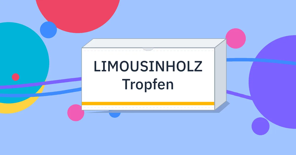 Symbolbild: Packung mit der Aufschrift LIMOUSINHOLZ Tropfen (PZN 18781104) – Verfügbarkeit und Bezug in Apotheken in Frankfurt am Main