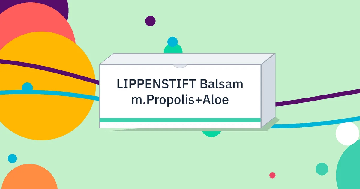 Symbolbild: Packung mit der Aufschrift LIPPENSTIFT Balsam m.Propolis+Aloe (PZN 10823398) – Verfügbarkeit und Bezug in Apotheken in Frankfurt am Main