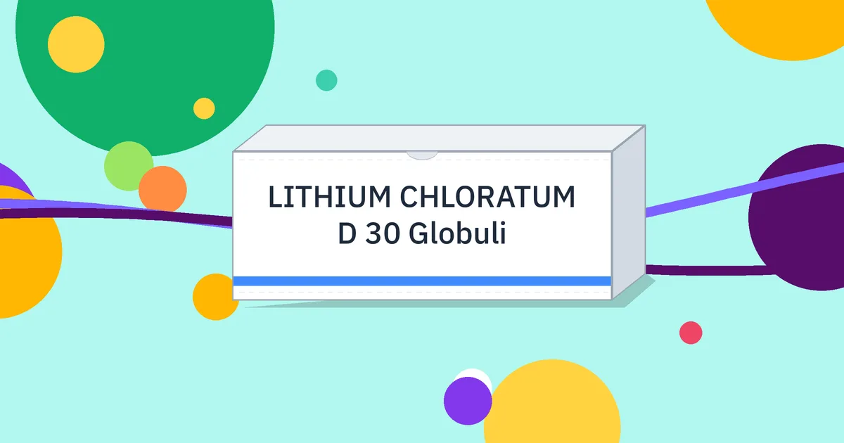 Symbolbild: Packung mit der Aufschrift LITHIUM CHLORATUM D 30 Globuli (PZN 19717249) – Verfügbarkeit und Bezug in Apotheken in Frankfurt am Main