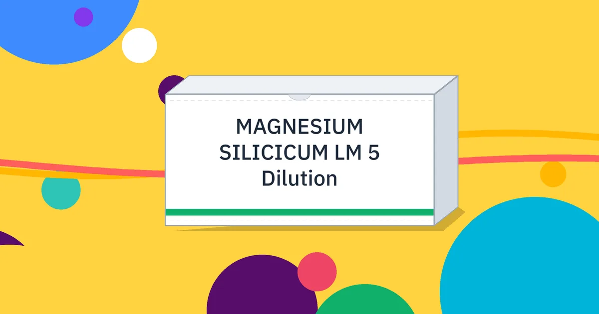 Symbolbild: Packung mit der Aufschrift MAGNESIUM SILICICUM LM 5 Dilution (PZN 12939544) – Verfügbarkeit und Bezug in Apotheken in Frankfurt am Main