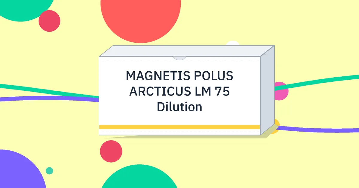 Symbolbild: Packung mit der Aufschrift MAGNETIS POLUS ARCTICUS LM 75 Dilution (PZN 12941245) – Verfügbarkeit und Bezug in Apotheken in Frankfurt am Main