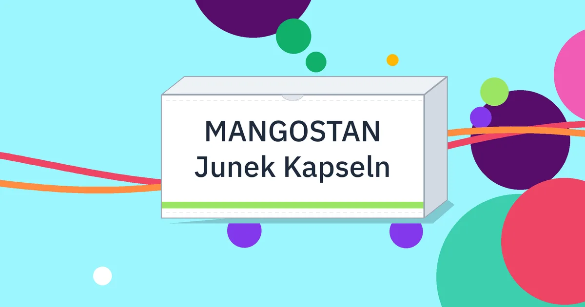 Symbolbild: Packung mit der Aufschrift MANGOSTAN Junek Kapseln (PZN 10230534) – Verfügbarkeit und Bezug in Apotheken in Frankfurt am Main