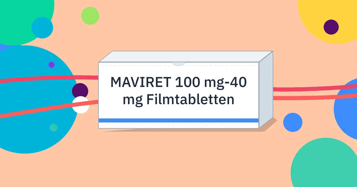 Symbolbild: Packung mit der Aufschrift MAVIRET 100 mg-40 mg Filmtabletten (PZN 13445985) – Verfügbarkeit und Bezug in Apotheken in Frankfurt am Main