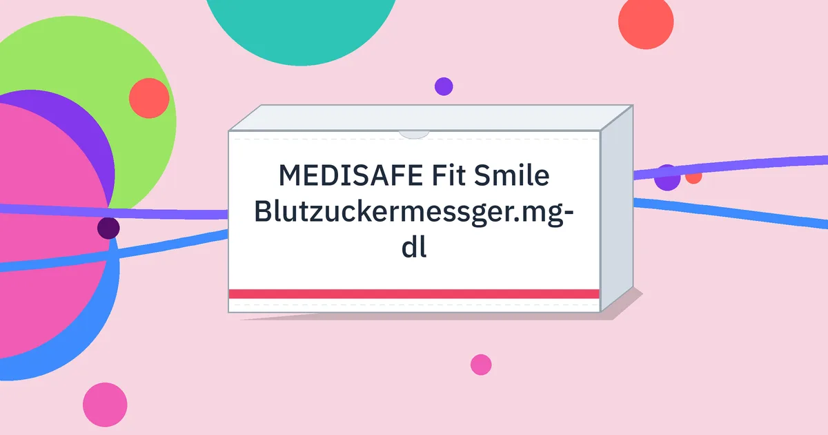 Symbolbild: Packung mit der Aufschrift MEDISAFE Fit Smile Blutzuckermessger.mg-dl (PZN 12449656) – Verfügbarkeit und Bezug in Apotheken in Frankfurt am Main
