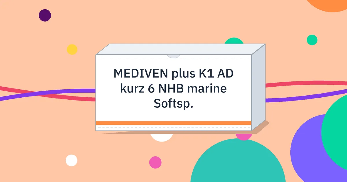 Symbolbild: Packung mit der Aufschrift MEDIVEN plus K1 AD kurz 6 NHB marine Softsp. (PZN 15898662) – Verfügbarkeit und Bezug in Apotheken in Frankfurt am Main