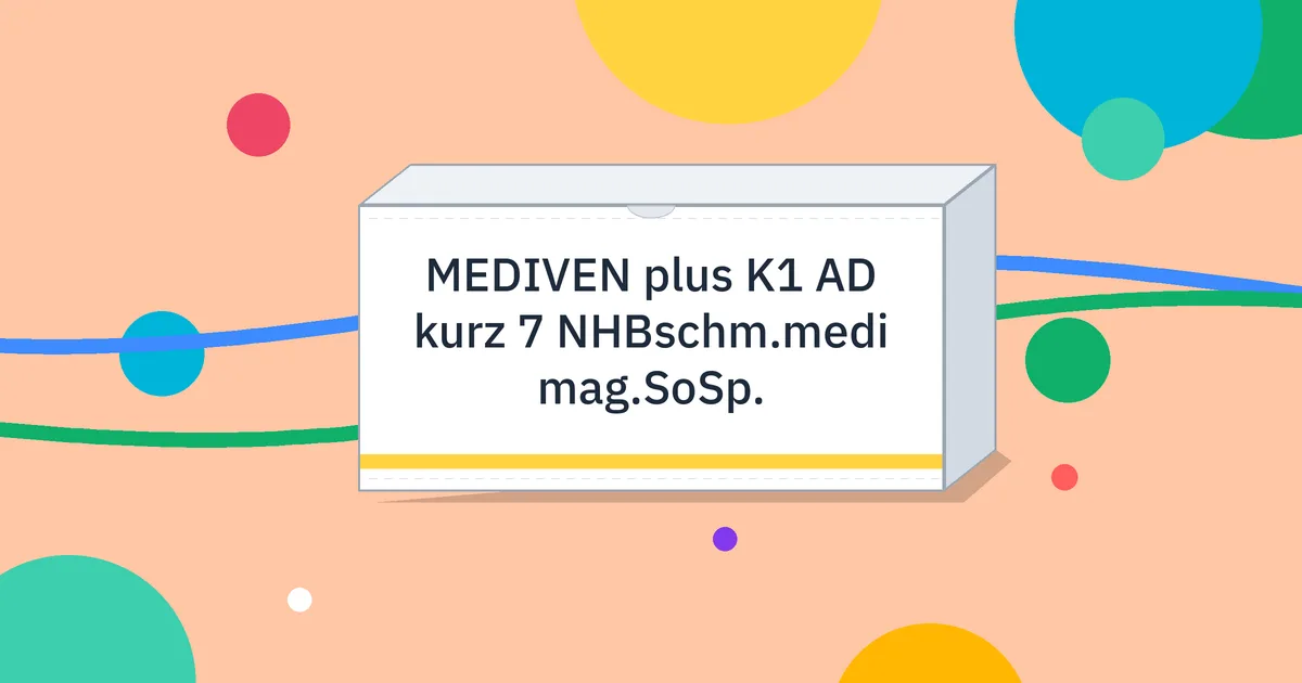 Symbolbild: Packung mit der Aufschrift MEDIVEN plus K1 AD kurz 7 NHBschm.medi mag.SoSp. (PZN 15899561) – Verfügbarkeit und Bezug in Apotheken in Frankfurt am Main