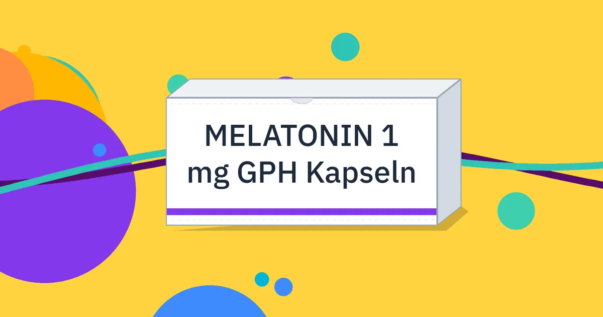 Symbolbild: Packung mit der Aufschrift MELATONIN 1 mg GPH Kapseln (PZN 09915646) – Verfügbarkeit und Bezug in Apotheken in Frankfurt am Main