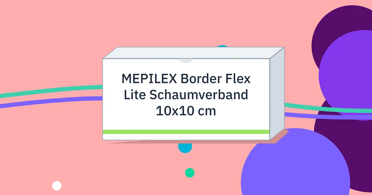 Symbolbild: Packung mit der Aufschrift MEPILEX Border Flex Lite Schaumverband 10x10 cm (PZN 16226539) – Verfügbarkeit und Bezug in Apotheken in Frankfurt am Main