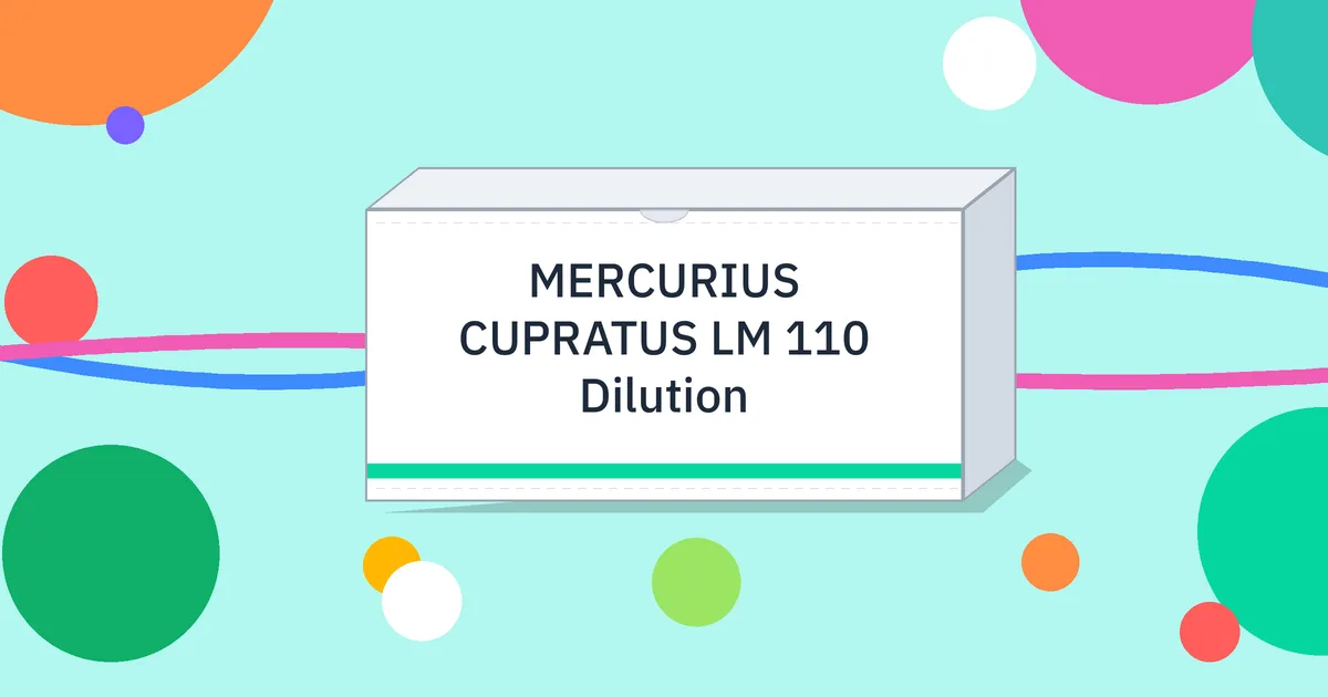 Symbolbild: Packung mit der Aufschrift MERCURIUS CUPRATUS LM 110 Dilution (PZN 12950729) – Verfügbarkeit und Bezug in Apotheken in Frankfurt am Main