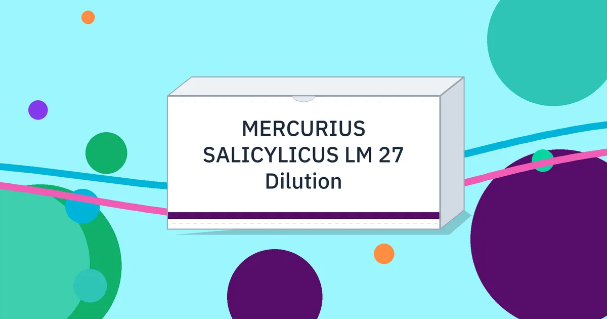 Symbolbild: Packung mit der Aufschrift MERCURIUS SALICYLICUS LM 27 Dilution (PZN 12953805) – Verfügbarkeit und Bezug in Apotheken in Frankfurt am Main