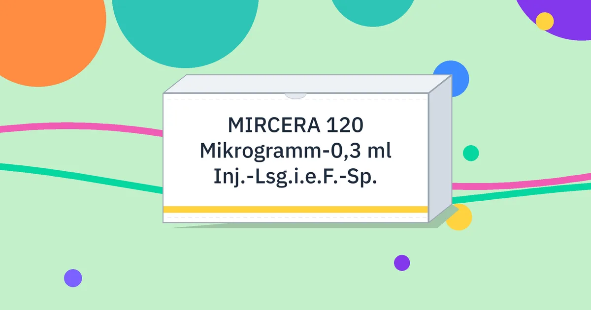 Symbolbild: Packung mit der Aufschrift MIRCERA 120 Mikrogramm-0,3 ml Inj.-Lsg.i.e.F.-Sp. (PZN 13333915) – Verfügbarkeit und Bezug in Apotheken in Frankfurt am Main